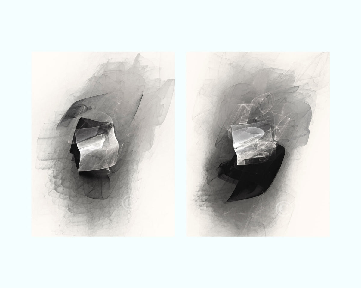 Black Abstract Art Print Set | 55MAX