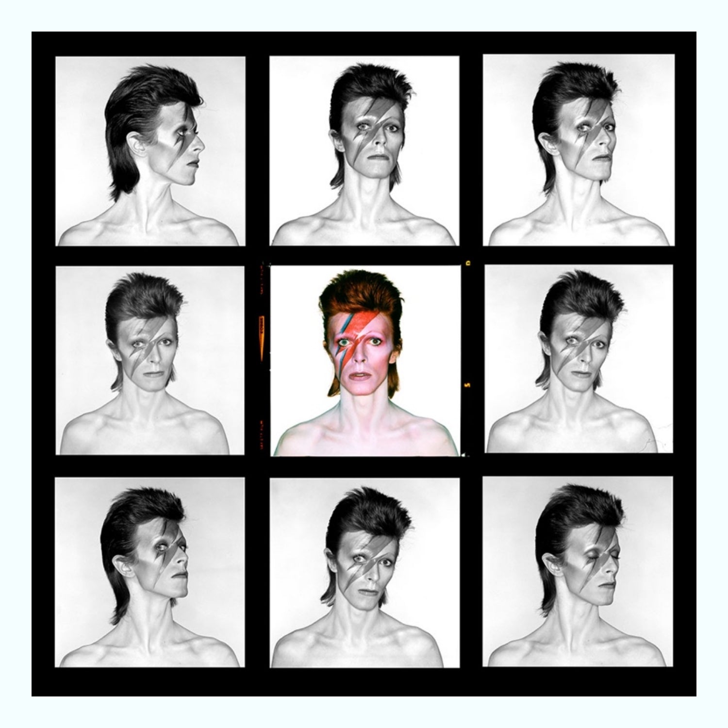 David Bowie Aladdin Sane Contact Sheet Art Print | 55MAX