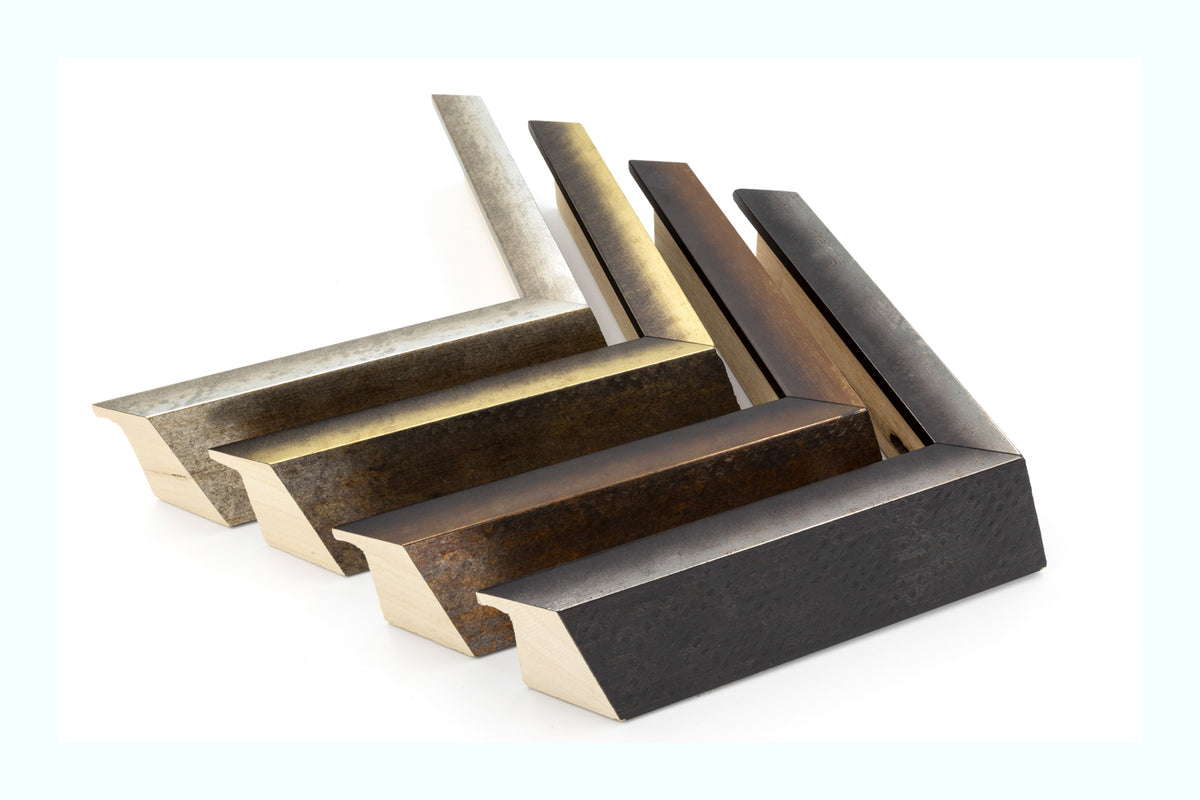 Metallic Angled Rustic Wood Frame | 55MAX